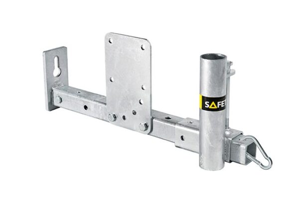 Flex eave bracket for temporary edge protection on roof edges